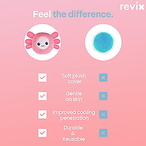 REVIX Boo Boo Ice Pack for Kids with Cloth Covers, Kid Ice Wraps Reusable for Toddler Discomfort, Ease Tiredness and Fatigue, Baby Gel Wrap with 4 Hot Cold Gel Packs Reusable