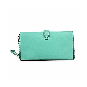 OLD TREND Leather Clutch Savanna Wallet (Aqua)