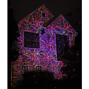 Motion Pattern Firefly 3 Models in 1 Continuous 18 Patterns LEDMALL RGB Outdoor Laser Garden and Christmas Lights with RF Remote Control and Security kit