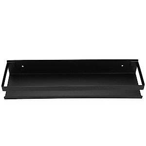 OwnMy Bathroom Shower Shelf Stainless Steel Bath Kitchen Basket Shower Caddy Rack, Rustproof Metal Bathroom Storage Floating Shelves Wall Mounted Shower Corner Rectangular Shelf - 16 Inch Black