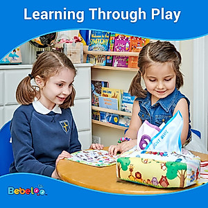 Baby Tissue Box Toy – Montessori Toy for Babies and Toddlers – Magic Tissue Box Baby Toy – Learning Baby Toy for 6 Month Old and up – Educational High Contrast Toy - Development STEM Toy - Baby Gift