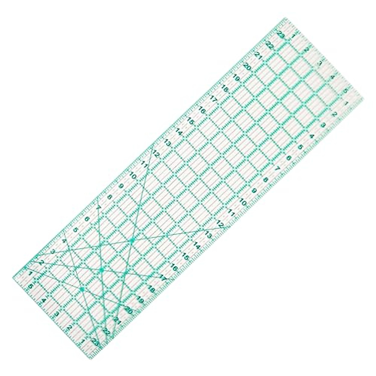 MANUFORE Quilting Ruler 6” x 24” Sewing Acrylic Ruler Anti-Slip Metric Ruler DIY Quilting Tools with Clear Printed Lines for Precise Cutting