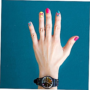 FOMIYES 1 Set 12 Metal Decor Nail Art Accessories Face Glitter Stickers Nail Foil Glitter Flakes Flake Glitter Nail Foil Glitter Nail Kit Creative Manicure Sequins Nail Stickers Nail Set