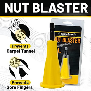 Rack-A-Tiers Nut Blaster - Tighten Wire Nuts with Drill, Universal Wire Connector Drill Bit Attachment, Twist Wire Nuts with Your Drill (XL) (72101)