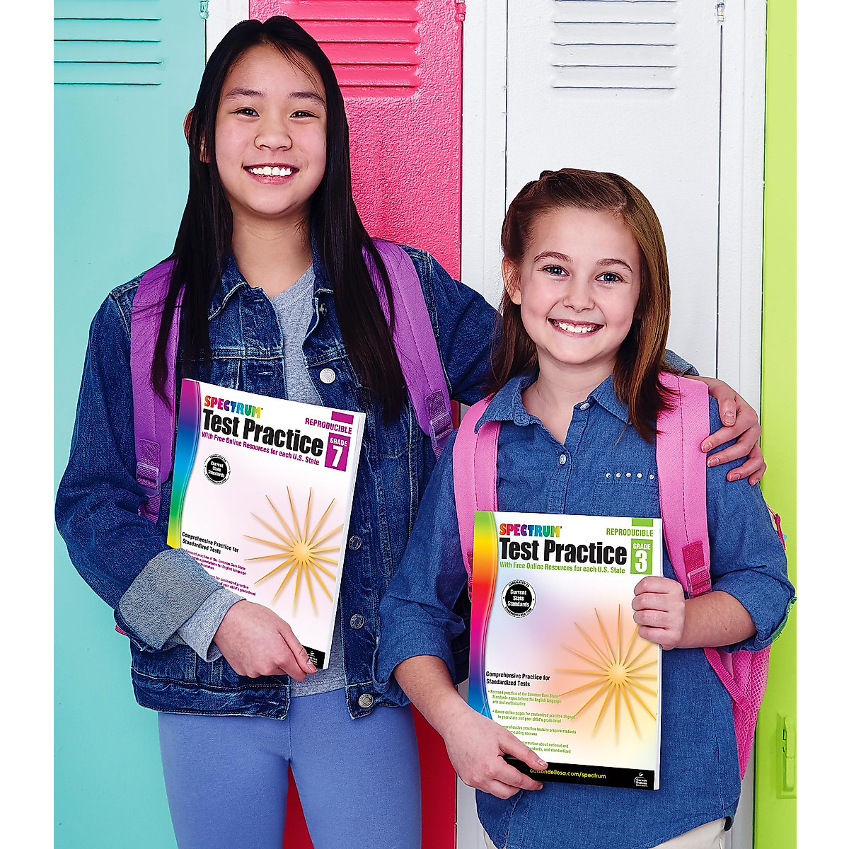 Spectrum Test Practice 7th Grade Workbooks All Subjects, Math, Language Arts, and Reading Comprehension Grade 7 Reproducible Book, Vocabulary, Writing, and Math Practice for Standardized Tests