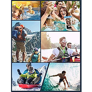 GLBSUNION Universal Waterproof Case,Waterproof Phone Pouch Dry Bag for iPhone 14 13 12 Pro 11 Pro Max XS Max X Samsung Galaxy S22/21 Google Pixel HTC Up to 8", IPX8 Cellphone Dry Bag -3 Pack Clear