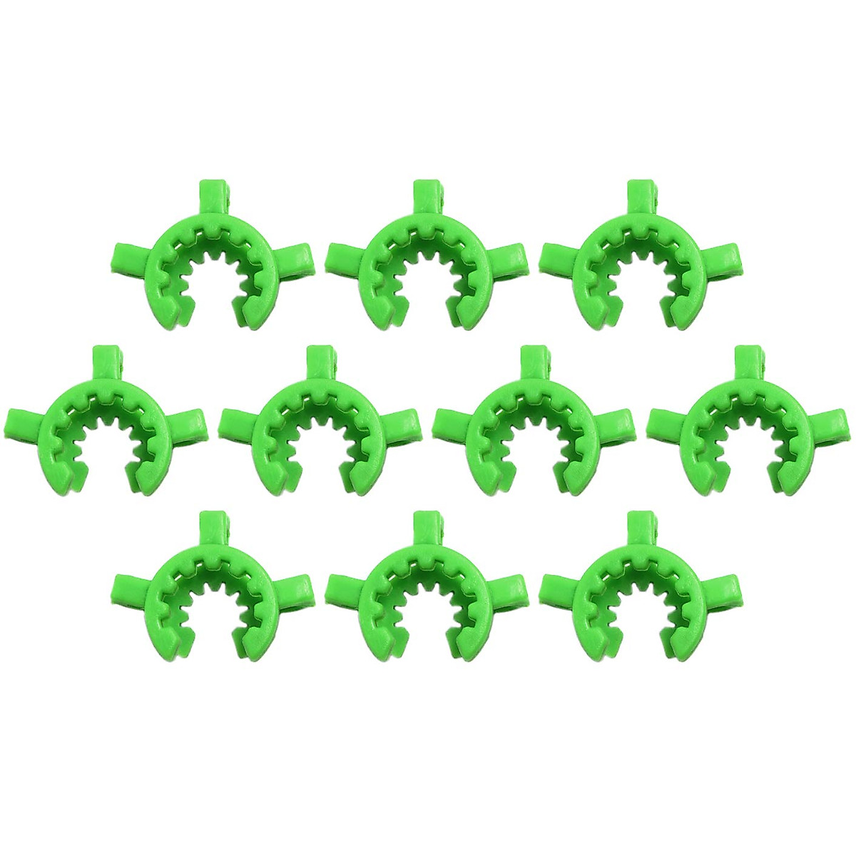 EISCO Joint Clips, Pack of 10 - size 10/19, Standard Taper, Chemical and Temperature Resistant, Mint Green, Ten Clips - Eisco Labs