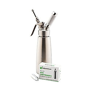 Restaurantware-8 Gram Whipped Cream Chargers, 10 Leakproof Nitrous Cartridges - For Whipped Cream Dispensers, Disposable, Carbon Steel N2O Cartridges, Whipped Cream Dispensers Sold Separately,
