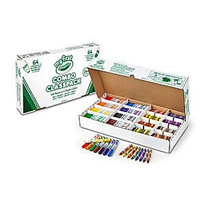 Crayola My First Washable Markers and Triangular Crayons, 128 Ct. Classpack