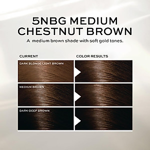 John Frieda Precision Foam Colour, Medium Chestnut Brown 5NBG, Full-coverage Hair Color Kit, Anti-Fade Gray Coverage, Deep Color Saturation Hair Dye, 1 Application