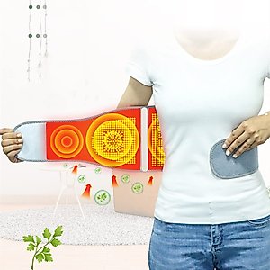 Thermal Heating Pads for Lower Back with Support Strips, Portable and Breathable Herbal Self-Heating Waist Belt for Muscle Relax Pain Relief Warm Therapy