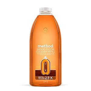 Method Hardwood Floor Cleaner, Squirt + Mop Refill, Use as Laminate or Sealed Wood Floor Cleaner, Almond Scent, 2 Liter Bottle, 1 Pack, Packaging May Vary
