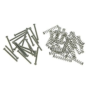 KAISH Pack of 20 American Thread Humbucker Pickup Height Screws Guitar Humbucker Pickup Screws with Springs for Gibson/EMG/Seymour Duncan/Dimarzio Nickel