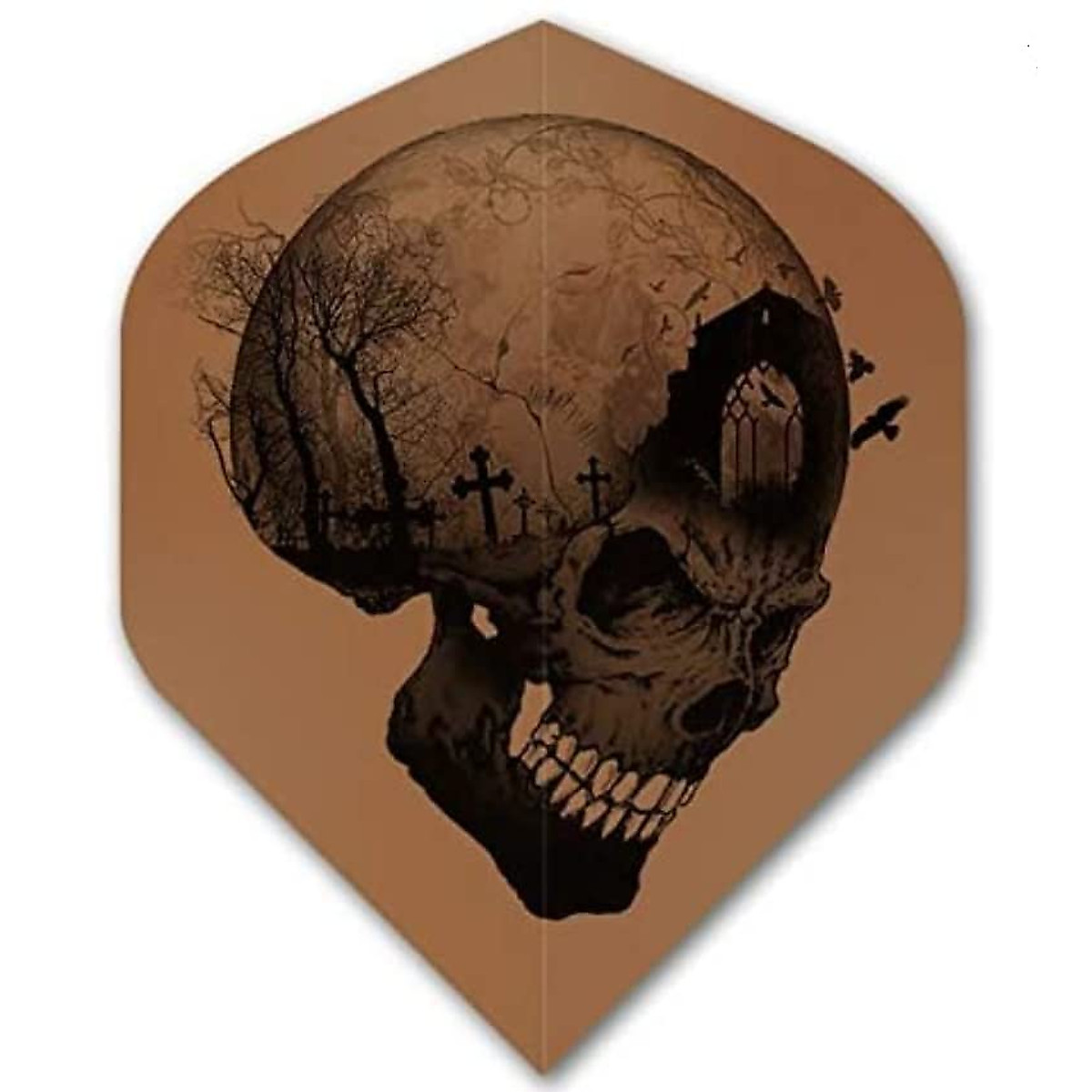 US Darts 3 Sets (9 Flights) Alchemy Copper Graveyard Skull Standard Dart Flights - Ex-Tough