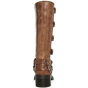 Steve Madden Women's Brocks Fashion Boot, Brown Distressed, 8