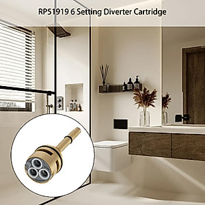 NBPLUS RP51919 6 Setting Diverter Cartridge Compatible with Delta R11000 R22000 Faucet Valve Replacement Trim Kit, 6 Way Shower Diverter Parts, No Leakage Brass