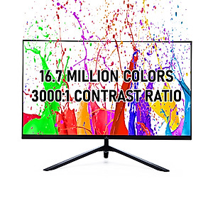 YEYIAN ODRAZ 2000 27” PC Gaming Frameless LED Monitor, 1080P HD, 165Hz, 300cd/m2, 1ms, 3000:1, 16:9, 178°, 16.7M Colors, True Low Motion Blur, AMD FreeSync, DP/HDMI, VESA Mountable, Tilt Adjustable