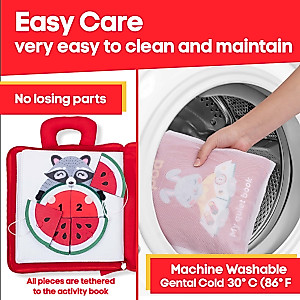 Kipod Montessori Quiet Book - Essential Toddler Travel Toy with Engaging Plane and Car Travel Activities - Cognitive Development Preschool Sensory Learning Baby Busy Book for Toddler Boys & Girls