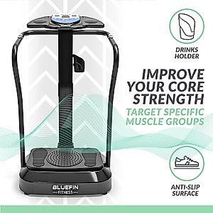 Bluefin Fitness Vibration Platform | Pro Model | Upgraded Design with Silent Motors and Built in Speakers