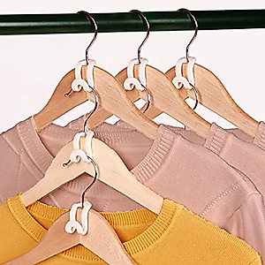 25 Pcs Clothes Hanger Connector Hooks Mini Cascading Hanger Hooks Hanger Extender Heavy Duty Clothes Hangers Space Saving for Closet(Grey)