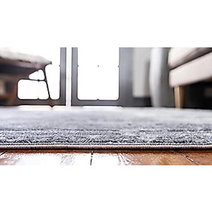 Unique Loom Metro Collection Area Rug (6' 1" x 9' Rectangle, Light Gray/ Gray)