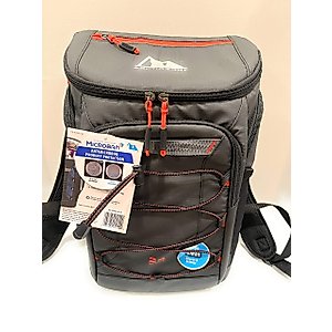 Arctic Zone Backpack Cooler 24 Can + Ice Holder, Black