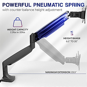 VIVO Premium Aluminum Height Adjustable Single Monitor Articulating Desk Mount Stand w/Gas Spring Arm Fits up to 32" Screen (STAND-V001Q)