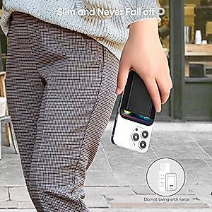 Miroddi Magnetic Card Wallet Holder with MagSafe for iPhone 14/13/12 Series, Capacity up to 6 Cards, Vegen Leather Wallet, Magnetic Card Holder, Black