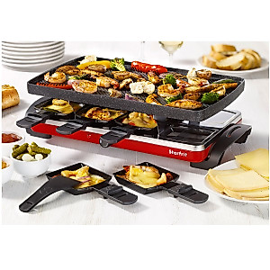 THE ROCK by Starfrit 024403-002-0000 Electric Raclette/Party Grill Set, Black