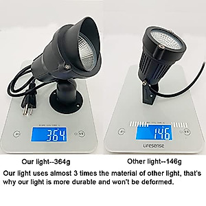 Spotlight Outdoor 6W 2700K-6500K LED Spot Lights Outdoor Indoor for House Flag Yard Tree Garden Décor, Led Landscape Lights Plug in Outdoor Lights 5.9ft Cord with US 3-Plug IP66 Waterproof 1 Pack