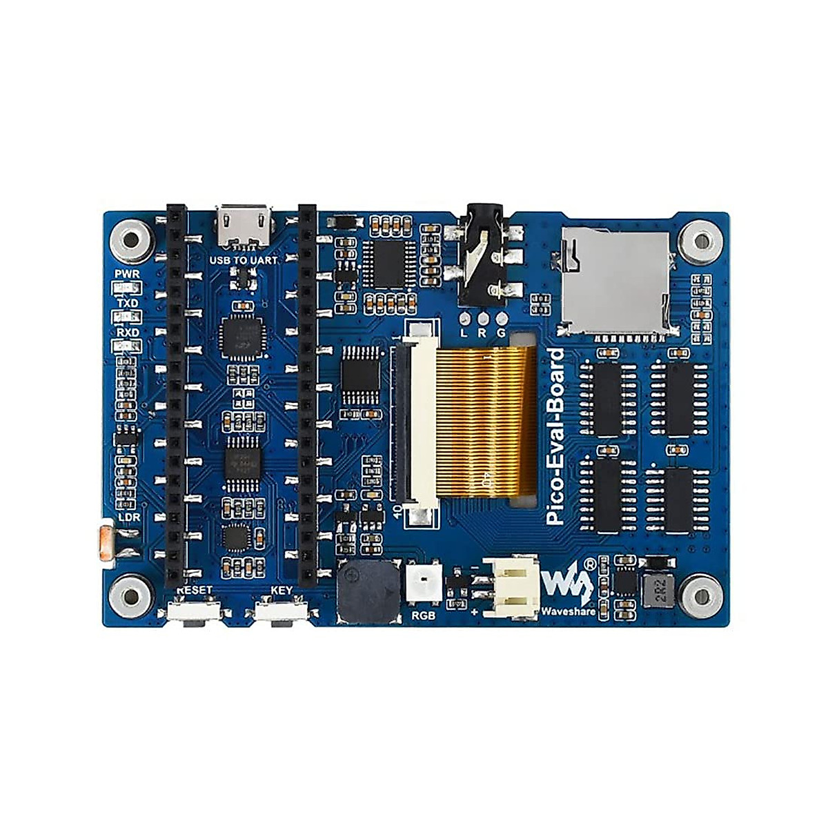 Overall Evaluation Board Designed for Raspberry Pi Pico,65K Colorful IPS Touch Screen, Misc Onboard Components for Easily Evaluating The RP2040