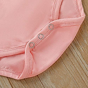 KANGKANG Newborn Baby Girl Clothes Cute Baby Girl Outfits Print Pattern Ruffled Bodysuit Floral Pants with Headband 3Pcs Set Newborn Baby Girl Outfit