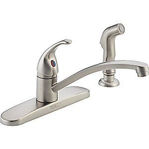 Peerless P188501LF-SS Choice Single Handle Kitchen Faucet with Matching Side Spray, Stainless