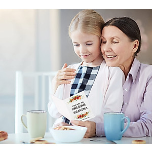 WaaHome Funny Mothers Day Card for Grandma Grandmother Nana, You Are An Awesome Grandma Mothers Day Gifts Card from Grandchildren, Grandma Nana Gift Card for Mothers Day Christmas Birthday