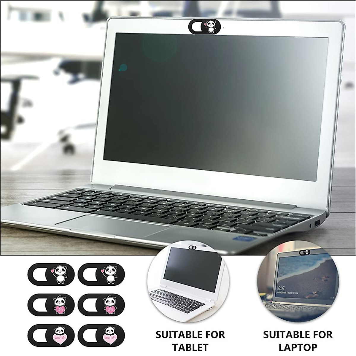 SOLUSTRE 6 Pcs Cover Webcam Cover Slide Laptop Slide Blocker Tablet Notebook Webcam Cover Laptop Lens Cap Privacy Webcam Covers Computer Tablet Stoppers Abs Peeping