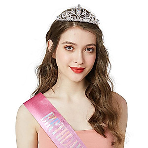 "Birthday Girl" Sash & Rhinestone Tiara Set Silver COCIDE Birthday Sash and Tiara for Women Birthday Decoration Kit Rhinestone Headband for Girl Glitter Crystal Hair Accessories for Birth Party
