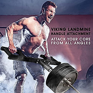 Yes4All Viking Press Attachment/Landmine Attachment for Barbell – Great Landmine Exercise Equipment for 2-Inch Olympic Barbell