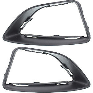 For Ford Fusion Fog Light Cover 2010 2011 2012 Driver and Passenger Side Pair/Set | Textured Black | DOT/SAE Compliance | FO1038121 + FO1039121 | AE5Z17E811EA + AE5Z17E810EA