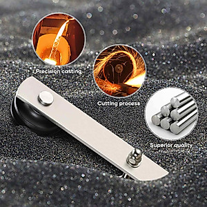 EaseLife 5 FT Brushed Nickel Sliding Barn Door Hardware Track Kit,Straight Pulley,Heavy Duty,Slide Smoothly Quietly,Easy Install (5FT Track Kit for 26"~30" Wide Single Door)