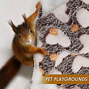 Small Pet Cage Hammock, Double-Layer Rat Hammock Hanging Bed, Warm Ferret Cage Hammock, Pet Swinging Bed for Sugar Glider Fleece Chinchilla Parrot Guinea Pig Squirrel Hamster Playing Sleeping