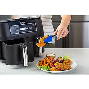 Ninja DZ100 Foodi 4-in-1, 8-qt., 2-Basket Air Fryer with DualZone Technology, DZ100 8-qt BLACK