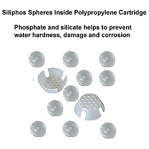 Tankless Water Heater Filter, KleenWater KW2520SCALEX Tankless Hot Water Filter System, Polyphosphate Filter for Scale Prevention
