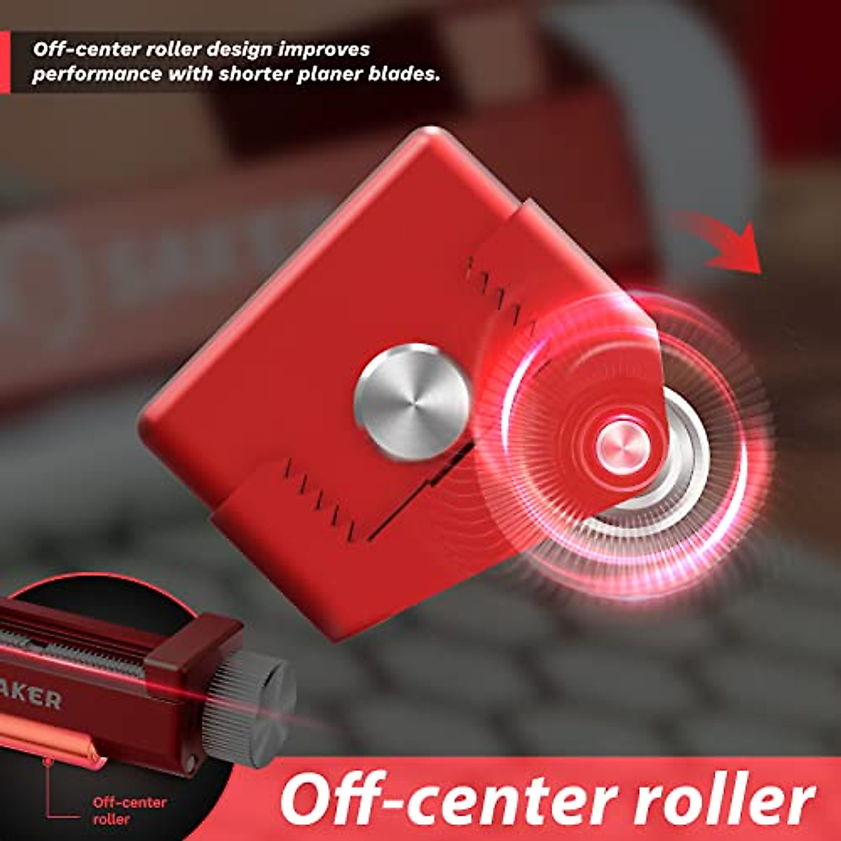 Saker Honing Guide with Whetstone - Red Off-Center Upgraded Honing Tool and Diamond Sharpening Stone Set Kit for Knife, Short Chisels and Planes, Fine/Coarse Plate, 400/1000/Grit, (X39819)