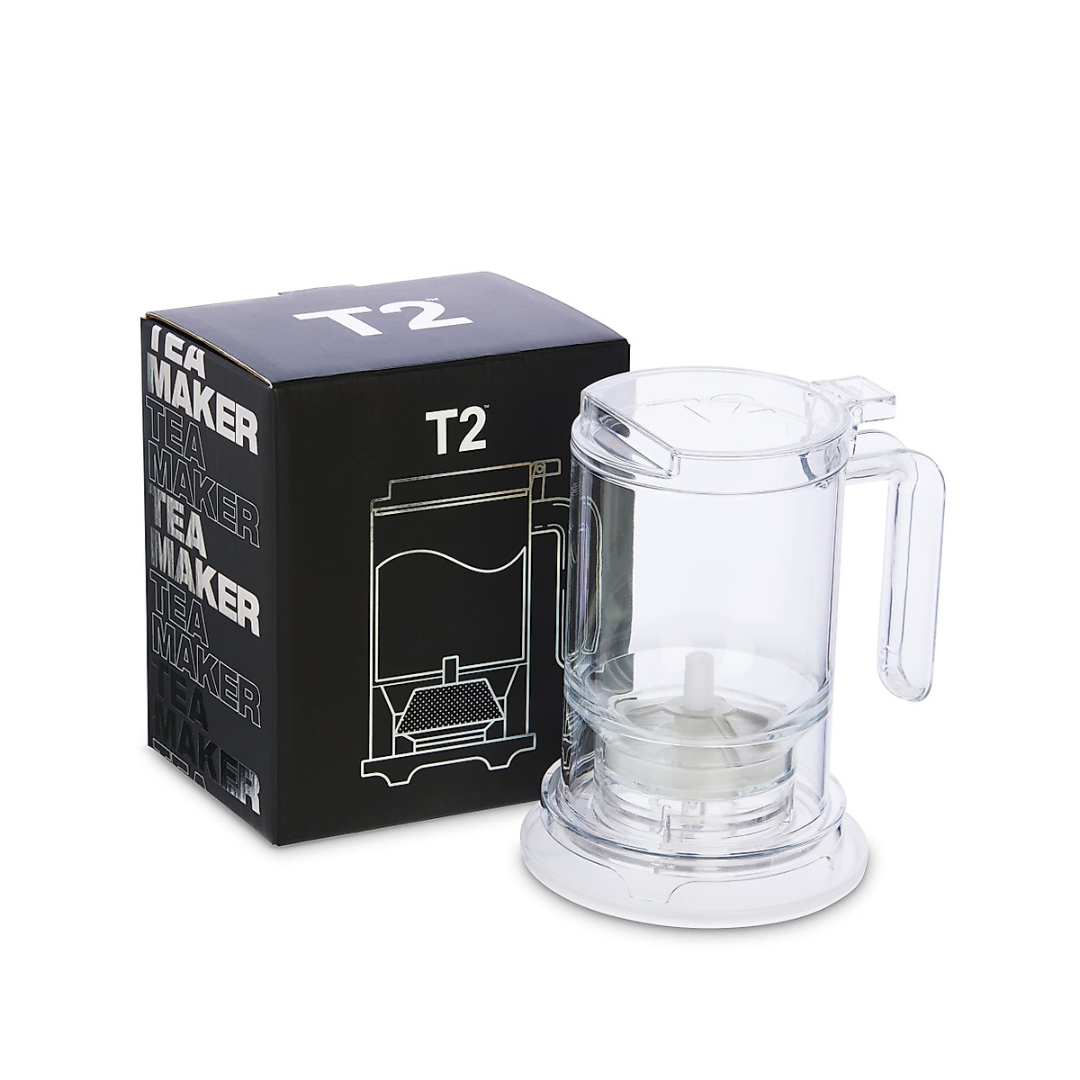 T2 A30000164 Teamaker Infuser and BPA-Free Plastic, Loose Leaf Tea Maker, 500ml, Clear