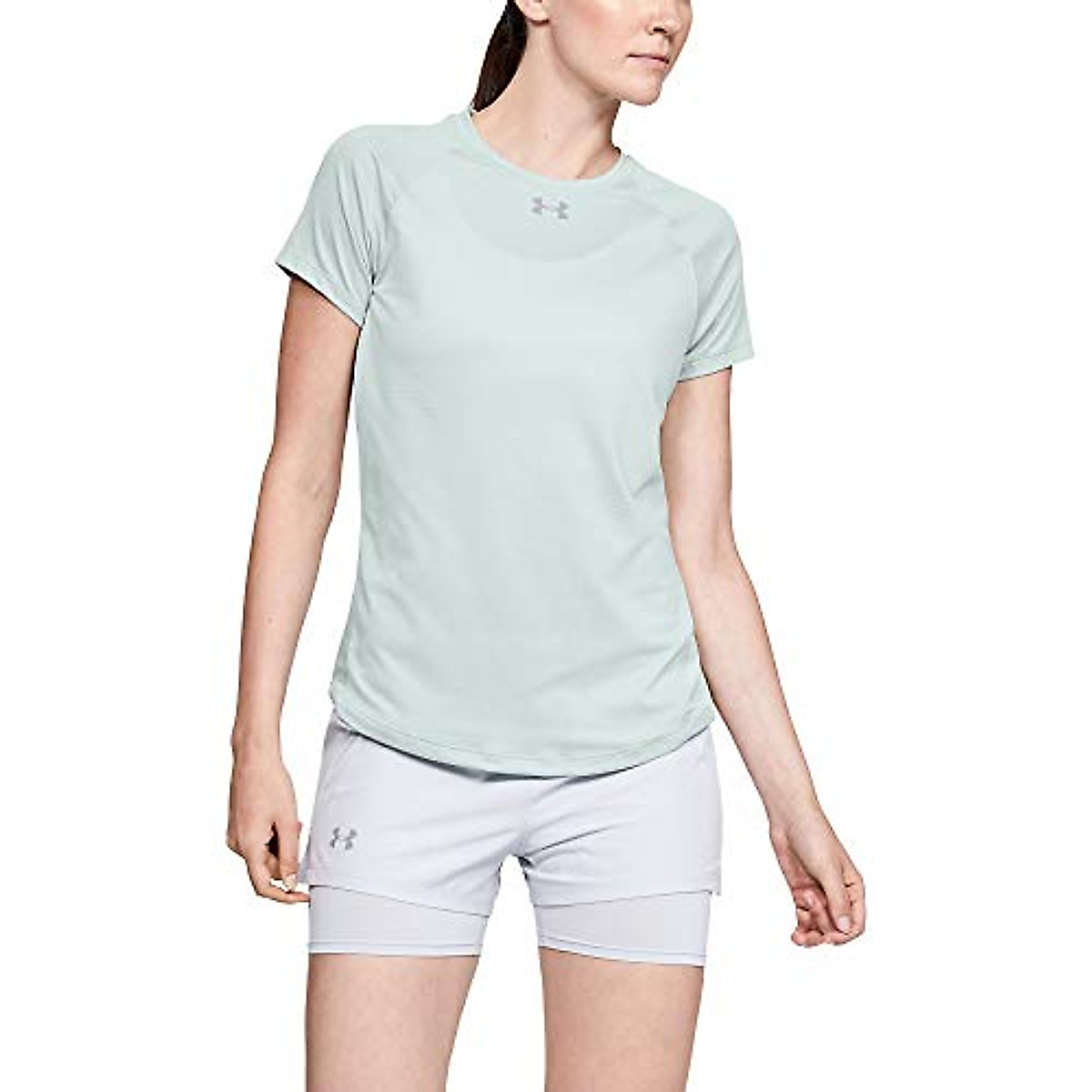 Under Armour Women's UA Qualifier HexDelta Short Sleeve LG Green