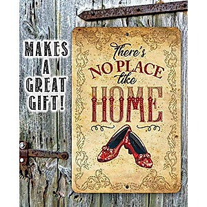 Wizard of Oz Decorations - There's No Place Like Home - Metal Sign - Use Indoor/Outdoor - Metal Wizard of Oz Poster - Great Wizard of Oz Gifts, Dorothy Decoration, Wizard of Oz Decor
