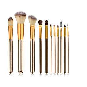 Folding Brush Makeup 11PCS Foundation Eyebrow Tools Brush Brush Eyeshadow Sets Cosmetic Brush Foundation Blending Brush with Case