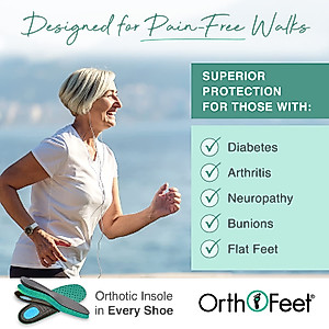 Orthofeet Women's Orthopedic Knit Coral Sneakers, Black, Size 8