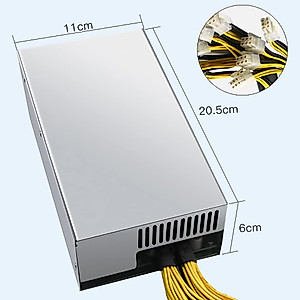 Power Supply Apw7 Equivalent 110V-230V - 1800W 6-Pin Connect Miner Mining sha-256 Algorithm, Mining Hardware, Asic Miner, Crypto Miner Rig for Mining Crypto Coins