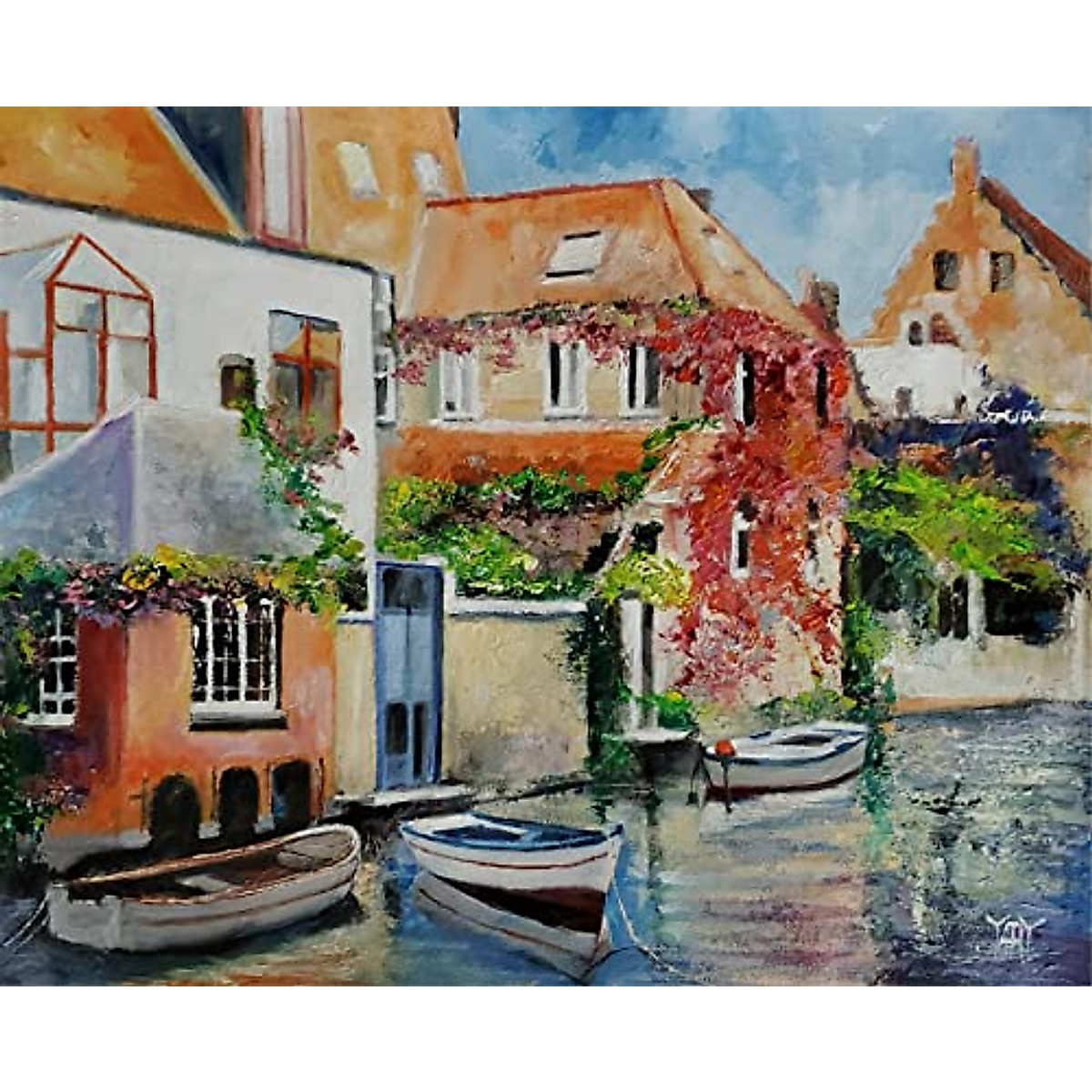 Sunday Morning in Brugge, Bruges Belgium By Internationally Renowned Artist Yary Dluhos